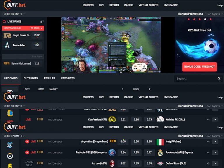 BUFF.bet eSports Betting Review I Bonuses and Odds for eSport