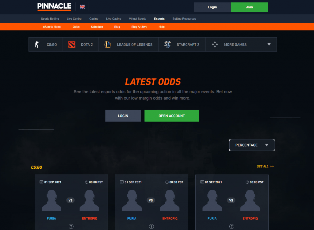 Pinnacle eSports Betting Review 🥇 A Close Look at the Bookie